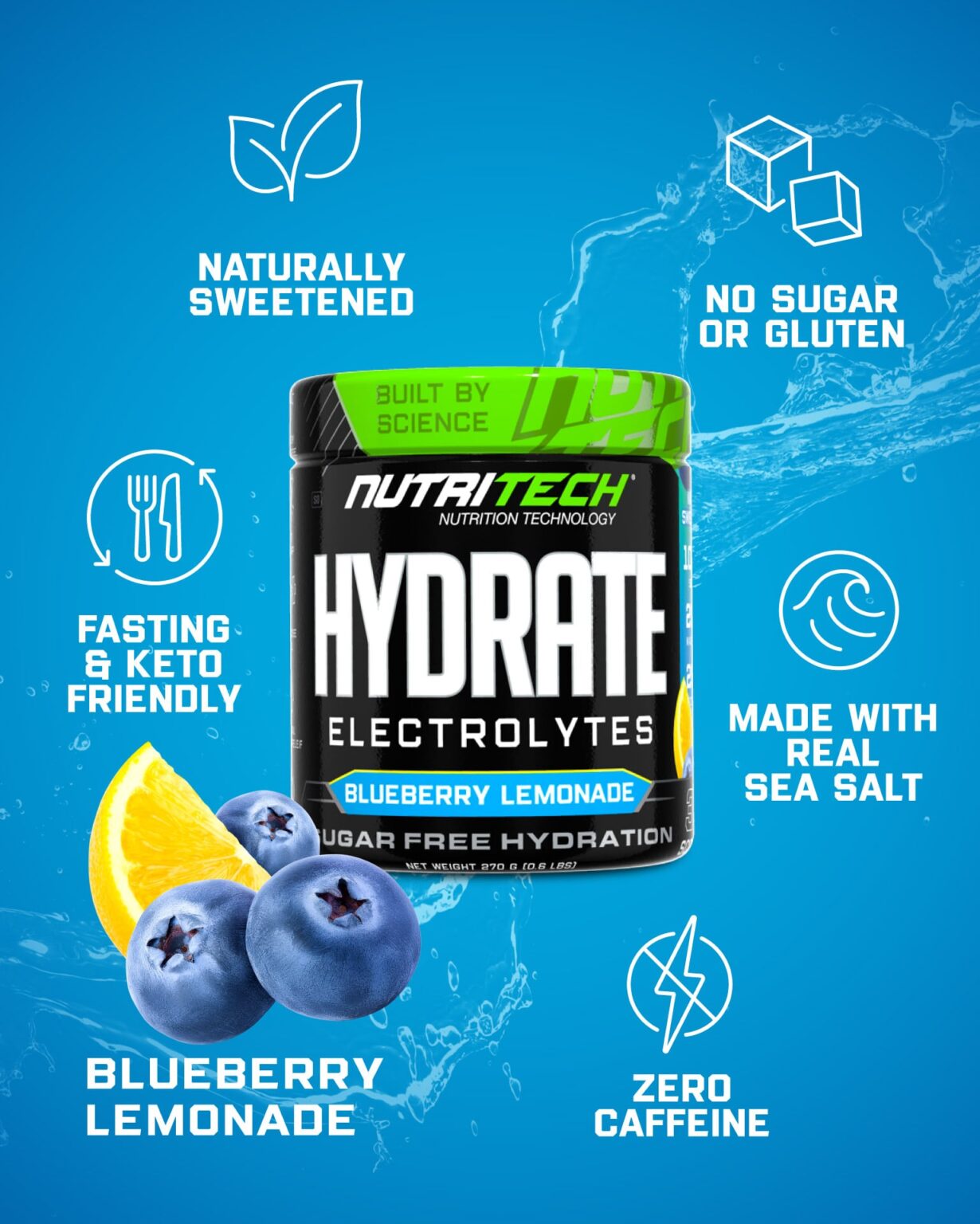 NUTRITECH HYDRATE ELECTROLYTES 270g (0.6lbs) – NUTRITECH Supplements ...